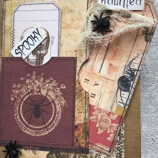 Halloween Spooky Pockets, Junk Journal Kits, Haunted Junk Journal ...