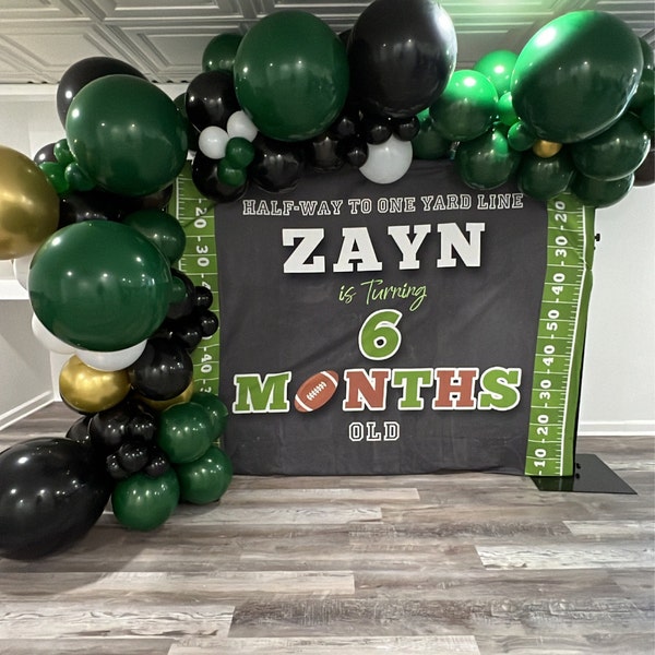 Football First Birthday Decorations, Football Birthday Backdrop, First ...