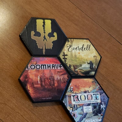 Board Games Drink Coasters games S-Z, Wood Coasters Geek Coasters Hex ...