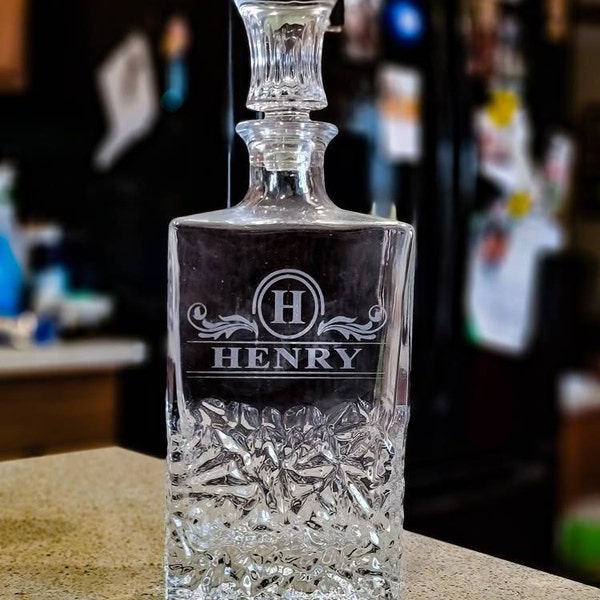 Whiskey Decanter Personalized - Custom Whiskey Set - Engraved Whiskey ...