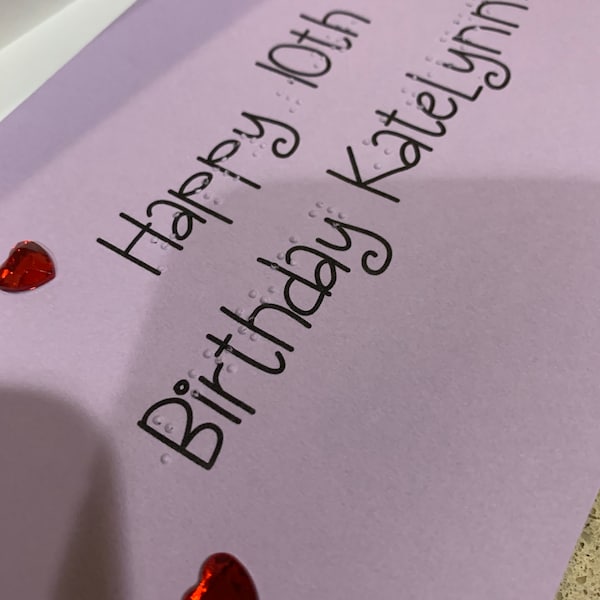 Customizable Braille Greeting Cards - Etsy