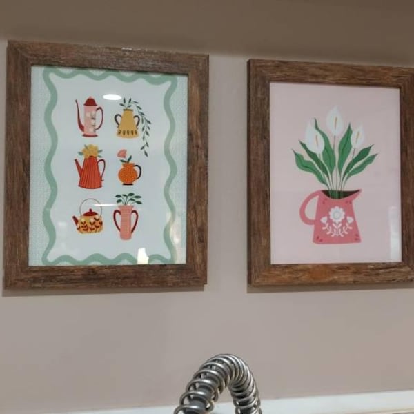 Colourful Kitchen Print // Kitchen Wall Decor, Kitchen Illustration ...