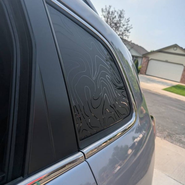 Fits 2014-2022 Jeep Cherokee Topographical Window Vinyl Decal 2014 2015 ...