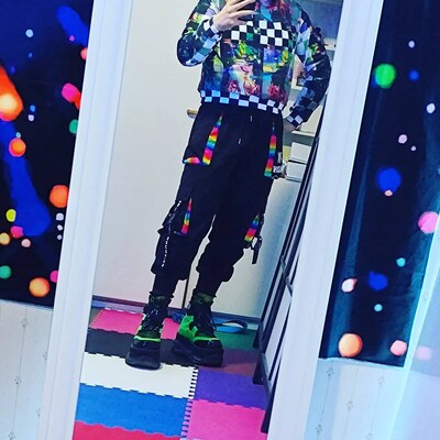 Rainbow Rave Costume for Women Rave Catsuit Cutout Bodysuit - Etsy