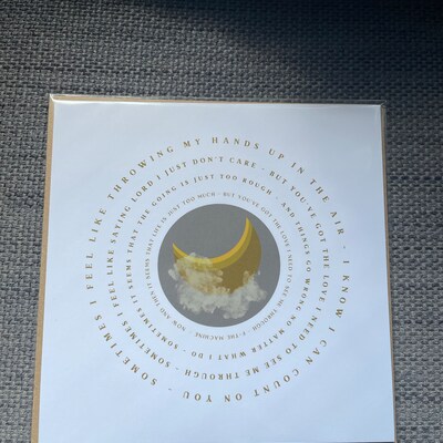 Radiohead Inspired Greeting Card and A4 Print With Lyrics From - Etsy