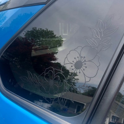 Wildflower Decal, Boho Car Decal, Flower Car Decal, Plant Lover Decal ...