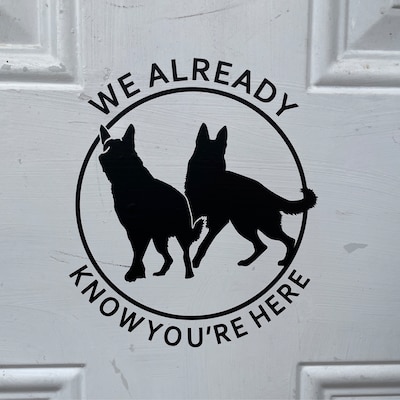 CAUTION K-9 Skull Decal Multiple SIZES and COLORS Including Reflective ...