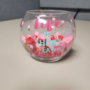 Custom Candy Bowl, Chocolate Jar, Office Candy Bowl, Office Candy Jar ...