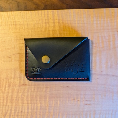 Personalized Front Pocket Wallet, Handmade Button Wallet, Minimalist ...