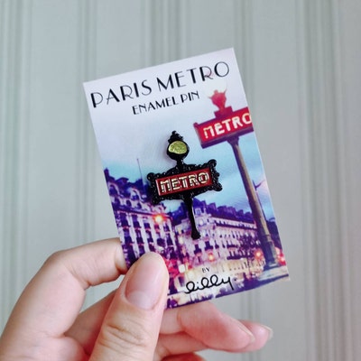 Paris Metro Soft Enamel Pin, Parisian France Inspired French ...