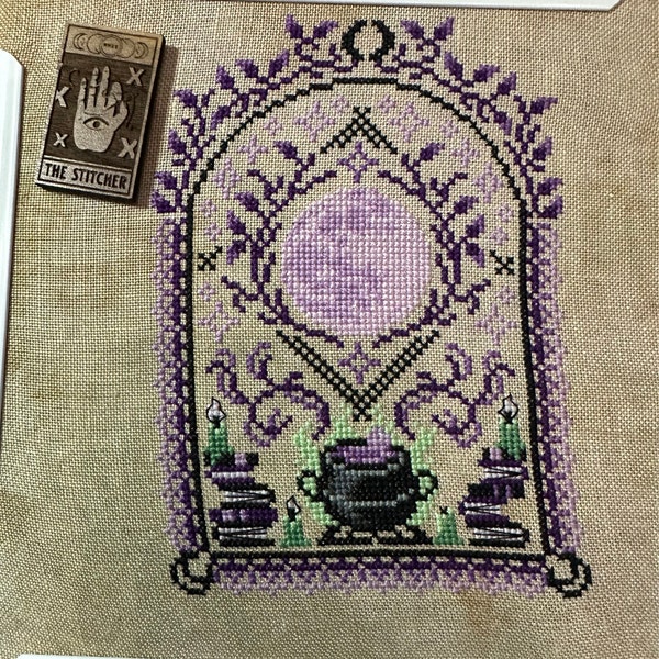 Under the Sanguine Moon - Gothic Cross Stitch Pattern - Instant ...