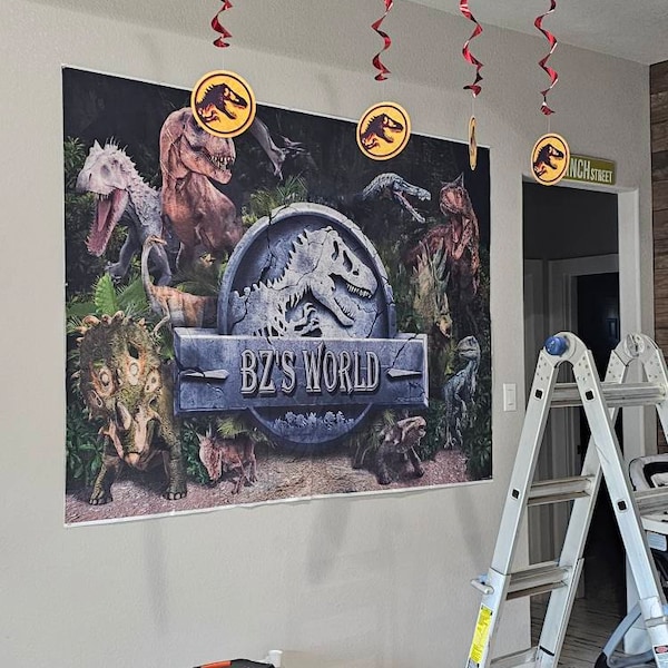 Jurassic Park World Dinosaur Birthday Photography Studio Backdrop ...