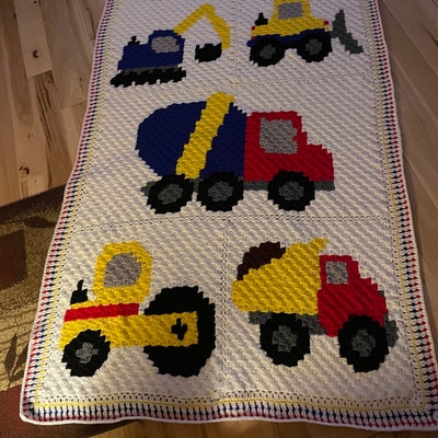 Construction Truck Panel C2c Patterns set 2 Written and Graphs - Etsy