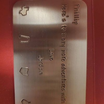 Personalized Birthday Gift Copper Wallet Card Hand Stamped Pocket ...