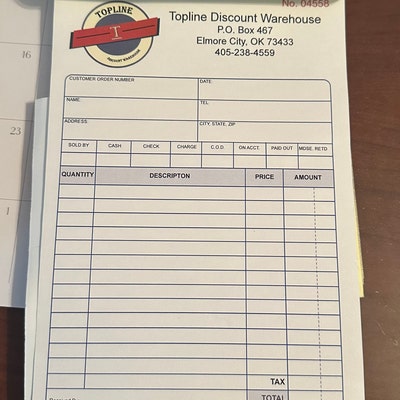 2 Part Ncr Carbonless Sales Receipt Book Full Color Customized 5.5 X 8. ...