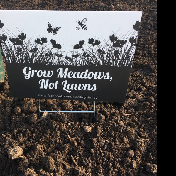 Grow Meadows Not Lawns Coroplast Yard Sign - Etsy