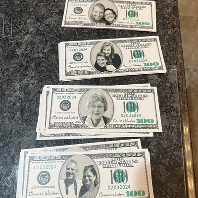 Personalized 100 Dollar Bill Prints, Perfect for the Bride, Birthday ...