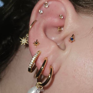 Black Front Back Earrings Black Ear Jacket Dainty Ear Jacket Gold ...