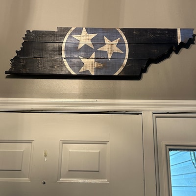 Tennessee State Flag Wooden Cut Out - Etsy