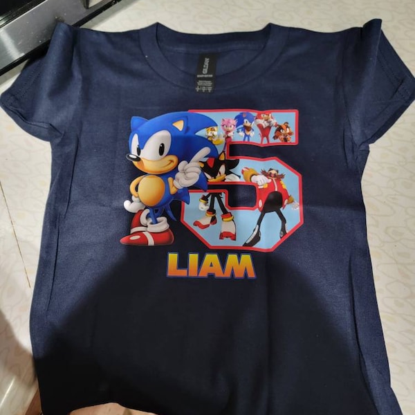 Custom Sonic Birthday Shirt | Sonic Birthday Shirt Personalized | Sonic ...