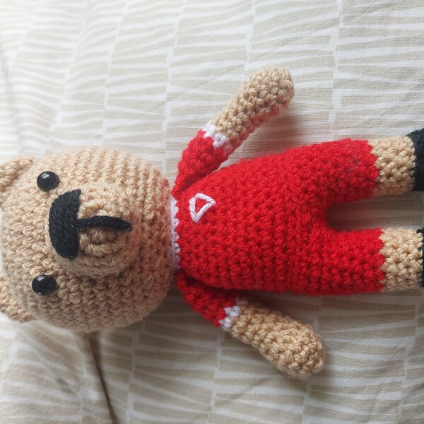 Crochet Manchester City Teddy Bear, Customisable Football Team Gift ...