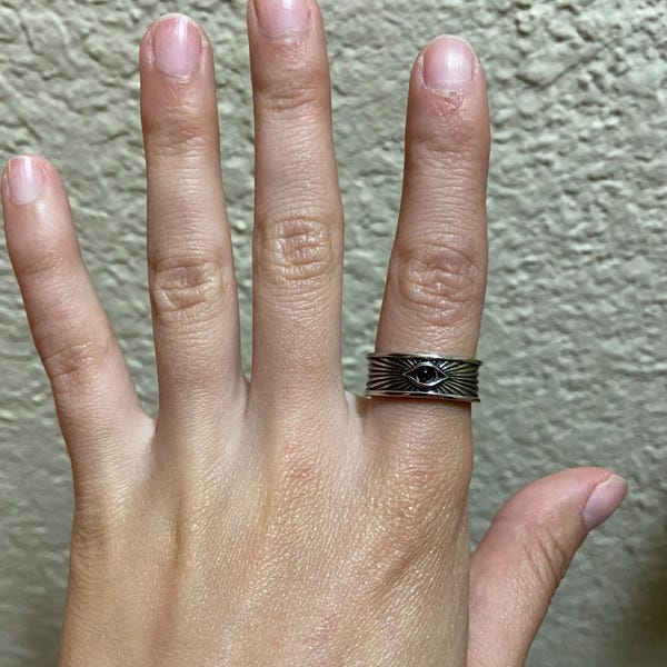 Star Y2K Rings, Starlight Y2K Rings, Women Cyberpunk Chunky Ring, Adjustable Punk Gothic Ring ...