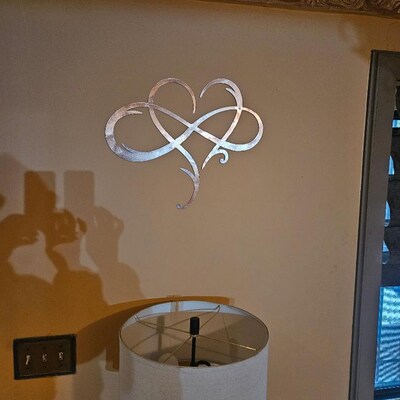 Eternal Love-copper Wall Art Infinity Heart Cross Copper Metal Sign ...