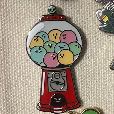 Ghost Gumball Machine Enamel Pin - Etsy