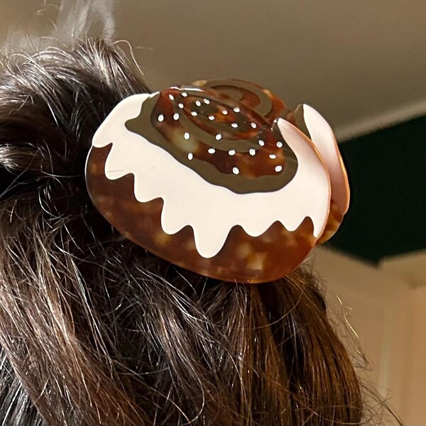 Hair Clip Cinnamon Roll Hair Claw Sweden - Hair Clip Funny Hair ...