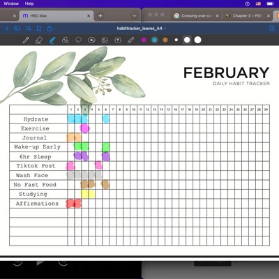 Daily Habit Tracker Calendar Monthly PRINTABLE // Downloadable Letter ...