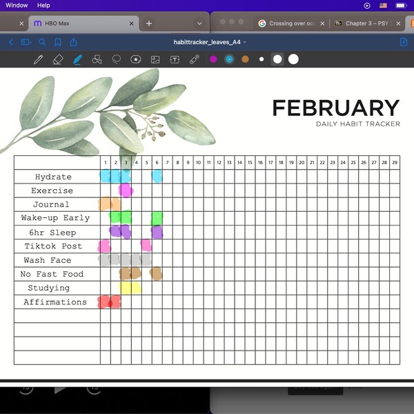 Daily Habit Tracker Calendar Monthly PRINTABLE // Downloadable Letter ...