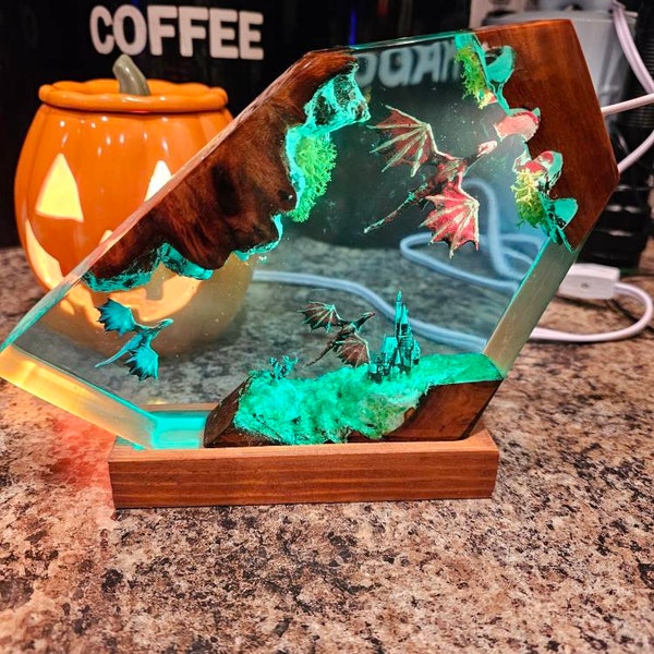 Orca Shark and Couple Diver Resin Night Lights-whale Shark and Humpback ...