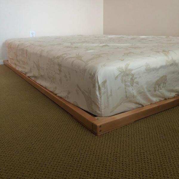 Low Profile Bed, Japanese Joinery Bed Frame, Tatami Platform Bed, Loft ...