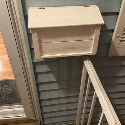 Mailbox, Wood Mail Box, Unfinished Mailbox, Outdoor Mail Box, Wall ...