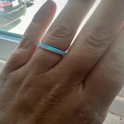 Unicorn Poop Diamondcast Ring With Opal Inlay on an 8mm Wide Channel ...