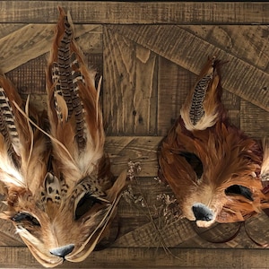 Luxury Lace Embellished Feather Fox Mask Unisex Woodland | Etsy