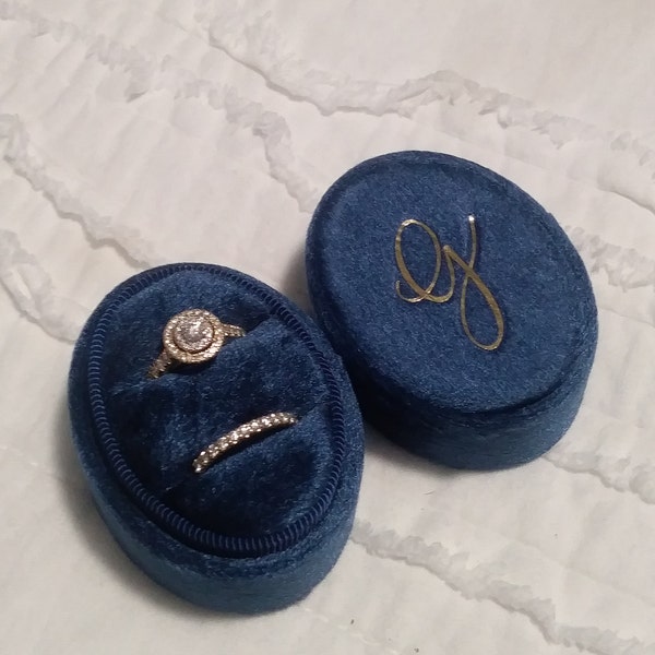 OVAL RING Box, Velvetringbox - Etsy