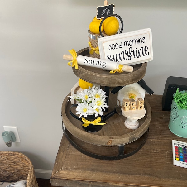 Spring Tiered Tray Decor Tiered Tray Kit Farmhouse Tiered Tray Decor ...