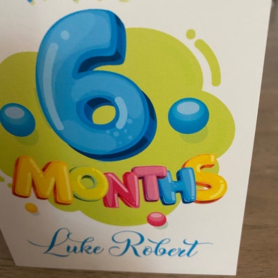 Happy 6 Month Birthday Card - Etsy