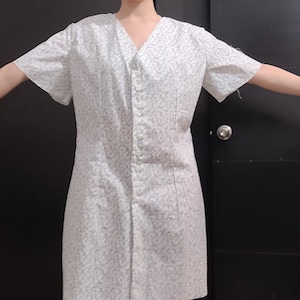 Button Front Dress Sewing Pattern Short Flutter Sleeves XS-XL Instant ...