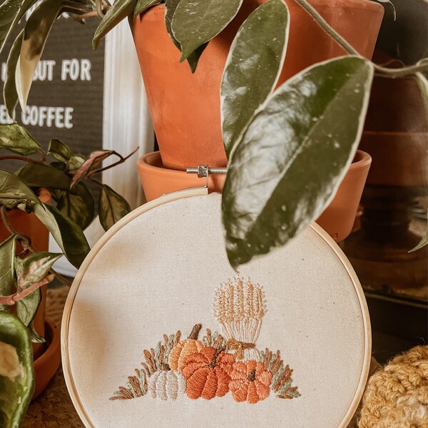 Harvest Embroidery Pattern | Fall Hand Embroidery | Fall Embroidery ...