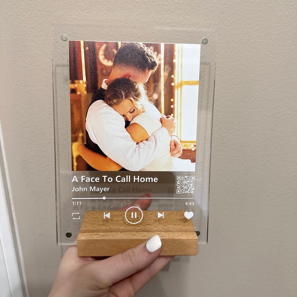 Custom Music and Song Plaque, Personalized Picture Frame, Custom Photo ...