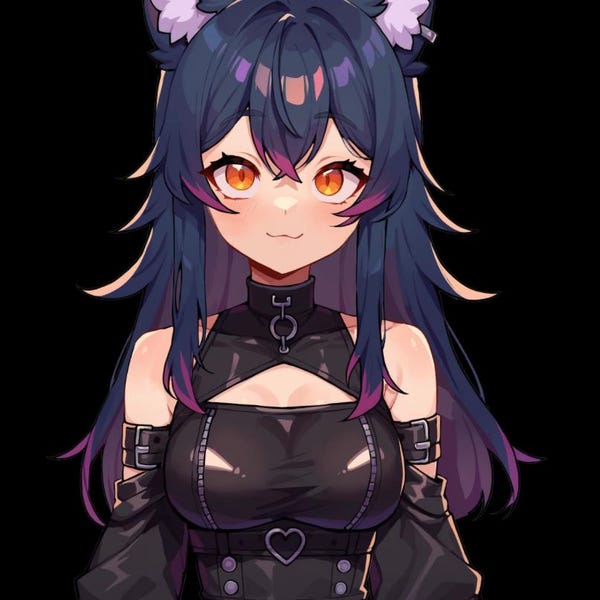 PngTuber, Weiße Katze Neko Girl 2d Vtuber / Vorgefertigtes & Presetup ...