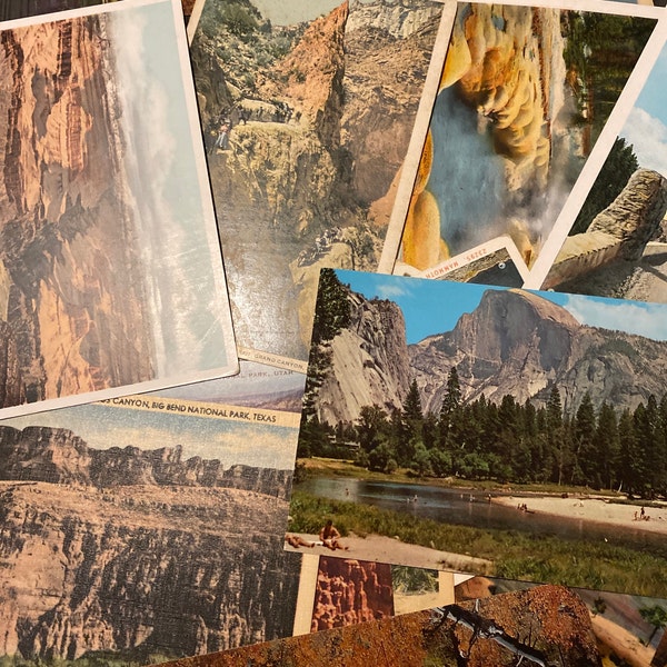 Set of Vintage Sea Postcards , Vintage Postcard Set, Unused and Used ...