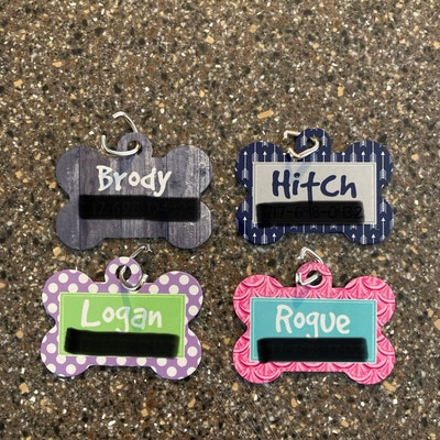 Pet ID Tag-new Large Pet Tag, 2x 1.25bone Tag. Personalized Dog, Pet ID ...