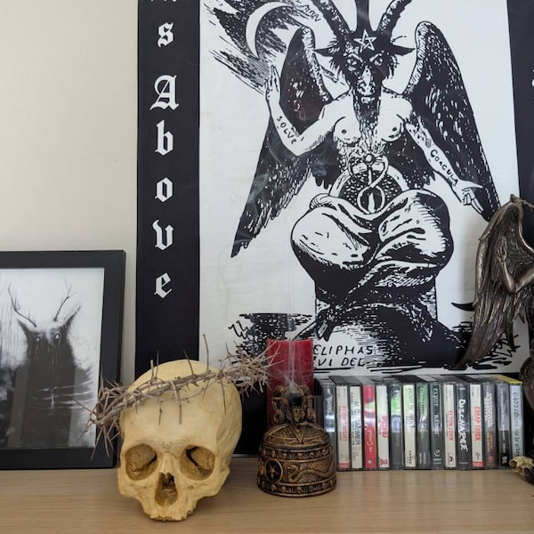 Realistic Human Skull Replica - Life-size, Dark Tones, Anatomical Decor ...