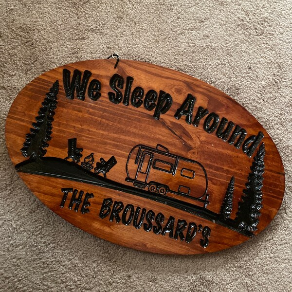 RV Sign, Camper Sign, Engraved Camper Sign, RV Gift, Campground Sign ...