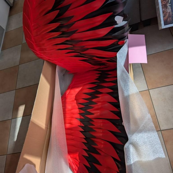 Husk Wings, Black, Red Angel Wings Costume, Hazbin Hotel, Cosplay - Etsy