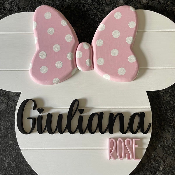 Minnie Name Sign | Disney Nursery Sign| - Etsy