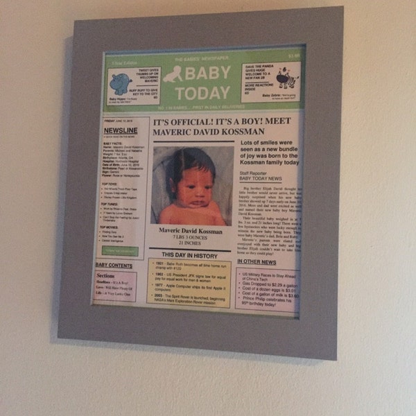 Personalized Magazine Cover DIGITAL File Event Frame Keepsake Memories ...